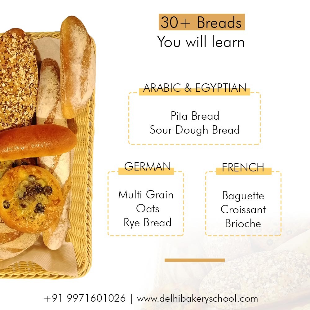 Learn Professional 25+ Bread Courses - Delhi Bakery School